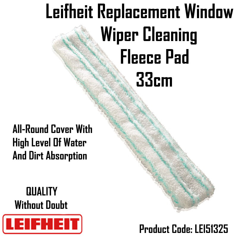 Leifheit Replacement Window Wiper Cleaning Fleece Pad 33cm – exendev