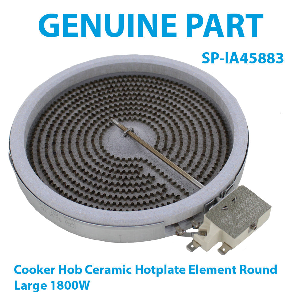 Britannia Ilve Cooker Hob Ceramic Hotplate Element Round Large 1800W ...